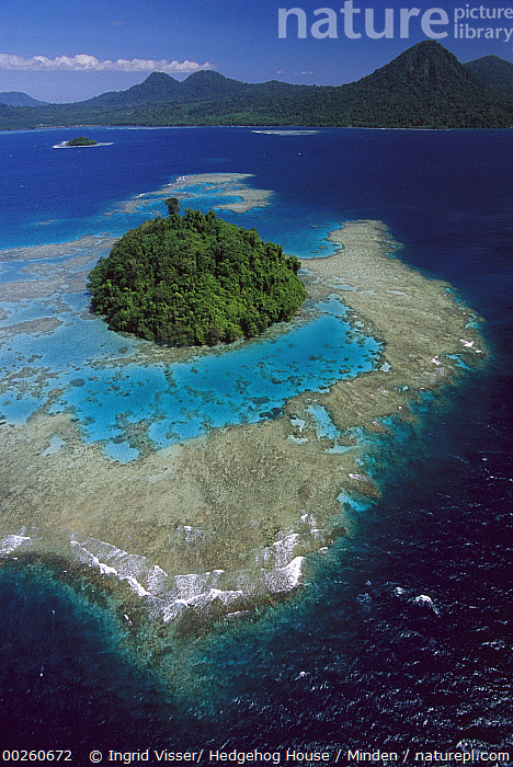 Stock photo of Coral reefs and islands, Kimbe Bay, West New Britain ...