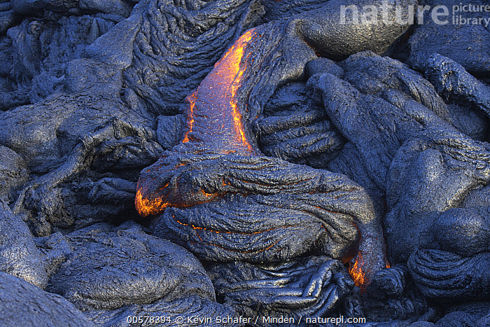 Pahoehoe Lava Flow Front Of A Pahoehoe Lava Flow On Hawaii Stock