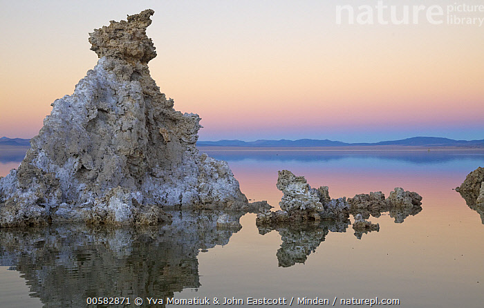 Stock photo of Calcium tufa formations, Mono Lake, California ...