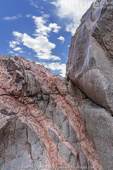 Stock photo of Schist with granite, Colorado River, Grand Canyon ...