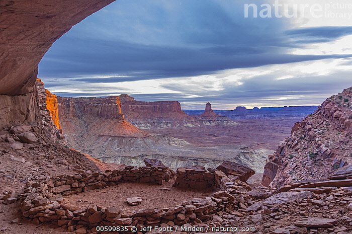 Stock photo of Indigenous ruins, False Kiva, Canyonlands National Park ...