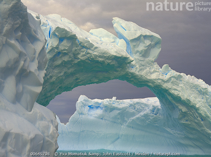 Stock photo of Iceberg with arch, Antarctic Peninsula, Antarctica ...