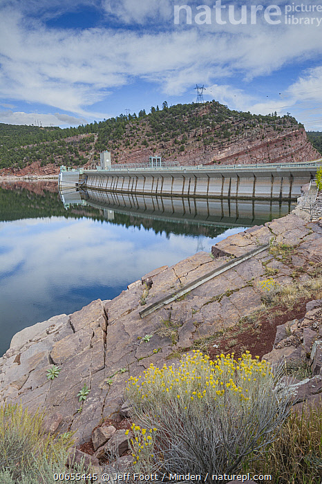 Stock photo of Flaming Gorge Dam, Flaming Gorge National Recreation ...