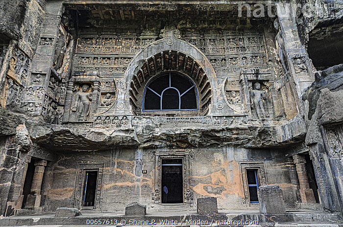 Stock photo of Buddhist cave monument, Ajanta Caves, India. Available ...