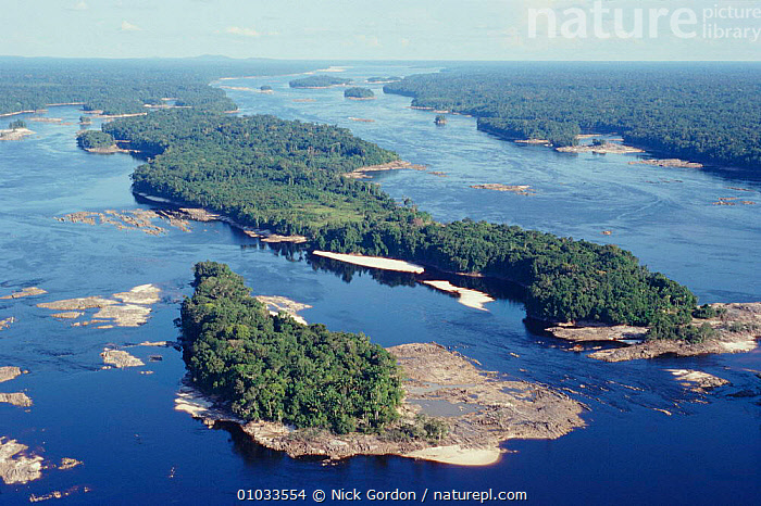 Stock photo of Aerial view of Amazonia, Brazil - Upper Rio Negro at ...