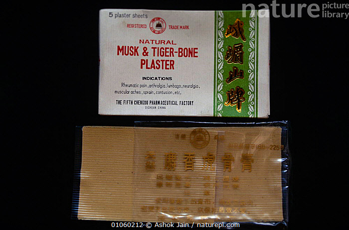 Stock photo of Chinese plasters made from Musk deer and Tiger bone ...