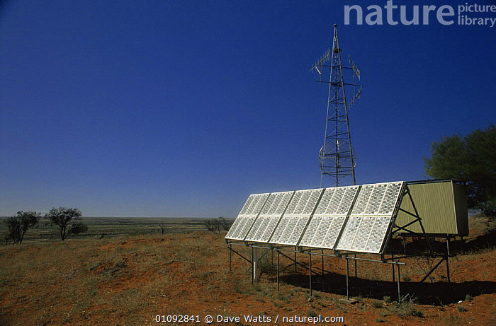 Stock photo of Transmitter powered by solar energy panels, New South ...