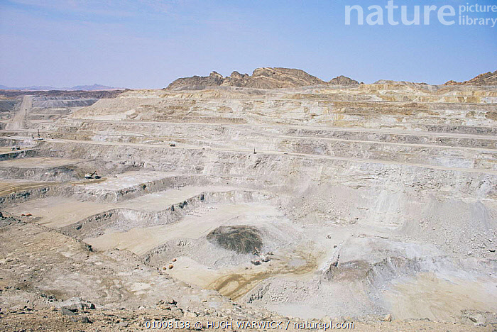 Stock photo of Rossing uranium mine landscape, habitat destruction ...