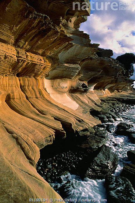 Stock photo of Painted cliffs, Triassic sandstone 210-250myo, Maria ...