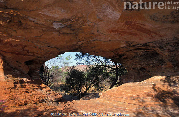 Stock photo of Aboriginal rock paintings, 5000-yrs-old, Keep River NP ...