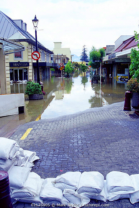 Stock photo of Flooding on the streets of Queenstown, New Zealand ...