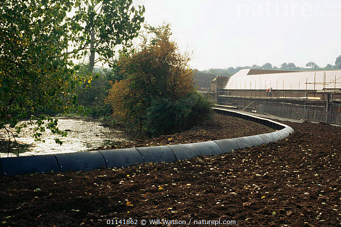 Stock photo of ACO Amphibian fence installed to exclude Great crested ...