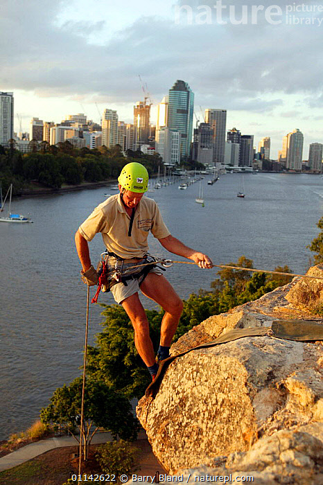 Stock photo of Rock climbing, Kangaroo Point, Brisbane, Queensland ...