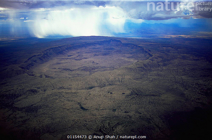 Stock photo of Aerial view of the extinct Bhaka volcano crater with ...