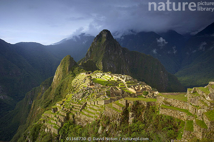 Stock photo of Storm clouds over Machu Picchu, Peru. Available for sale ...