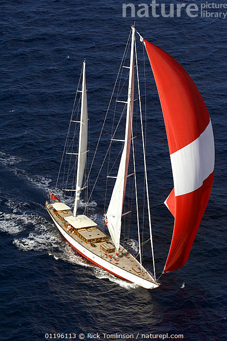 Stock photo of Aerial view of SY "Adele", 180 foot Hoek Design ...