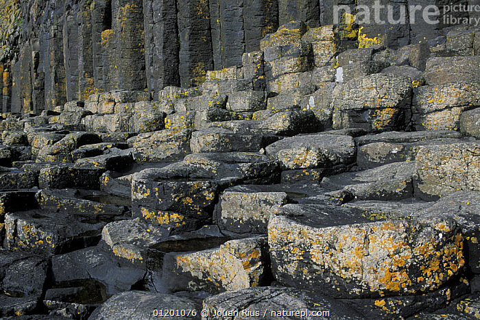 Stock photo of Hexagonal lava formations, Isle of Staffa, off the Isle ...