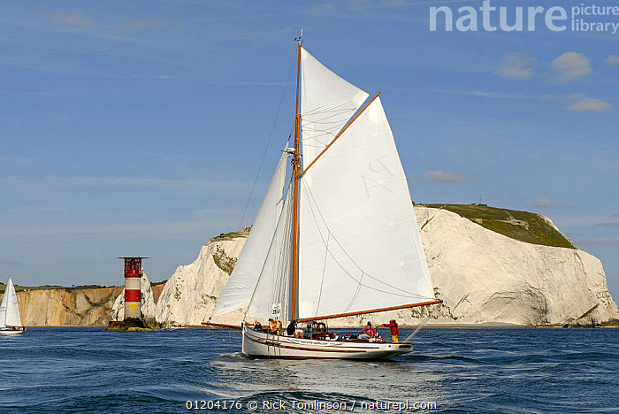 Stock photo of Pilot Cutter "Polly Agatha" sailing past the Needles ...