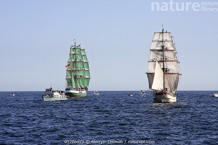 Stock photo of Three masted barque "Alexander von Humboldt" and brig ...