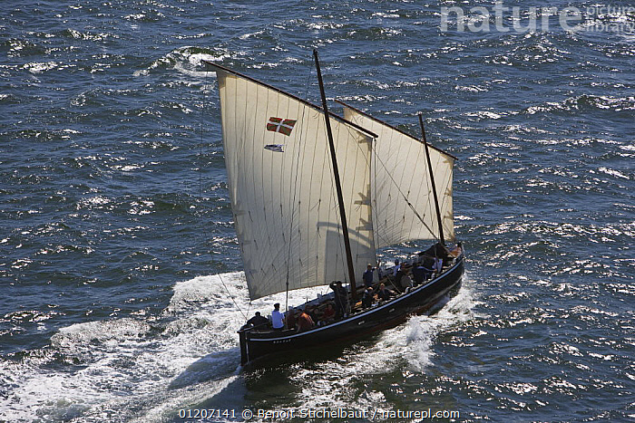 Stock photo of Basque tuna fishing boat (fitted for rowing and sailing ...
