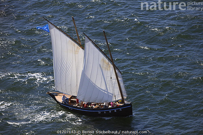 Stock photo of Basque tuna fishing boat (fitted for rowing and sailing ...