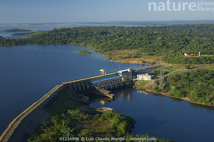 Stock photo of Aerial view of the hydroelectric dam of Samuel, across ...