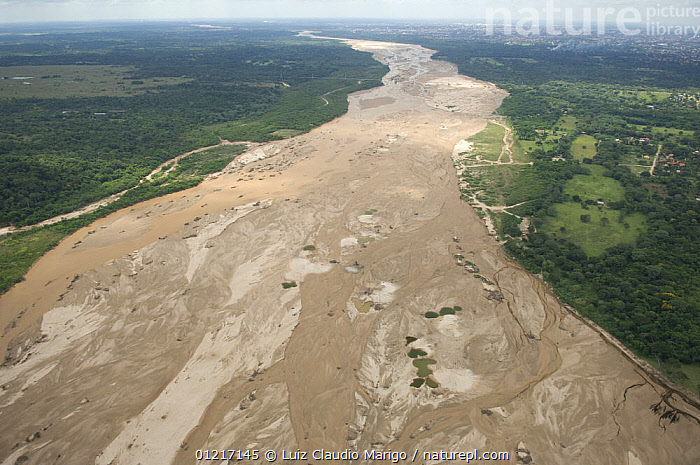 Stock photo of Aerial view of the Pirahy River during the wet season ...