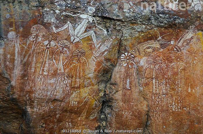 Stock photo of Aboriginal rock art, Anbangbang Gallery, Nourlangie Ranges, Kakadu…. Available ...