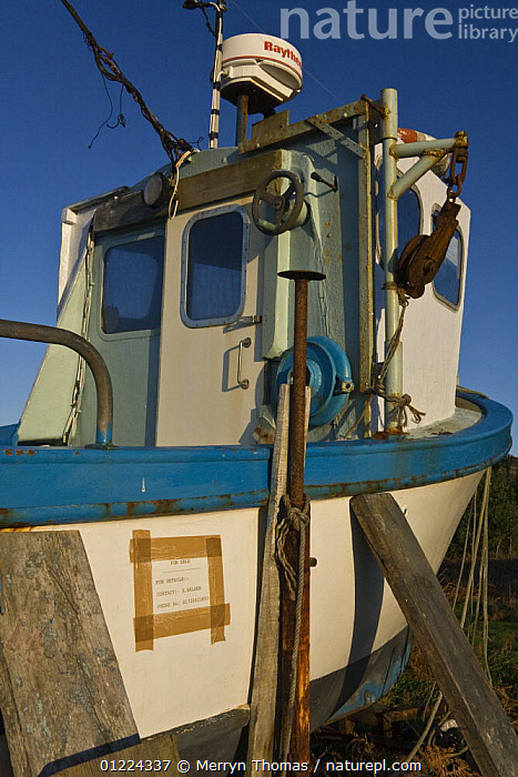 Stock photo of Local fishing boat "Lowena" pulled up behind Old Quay ...