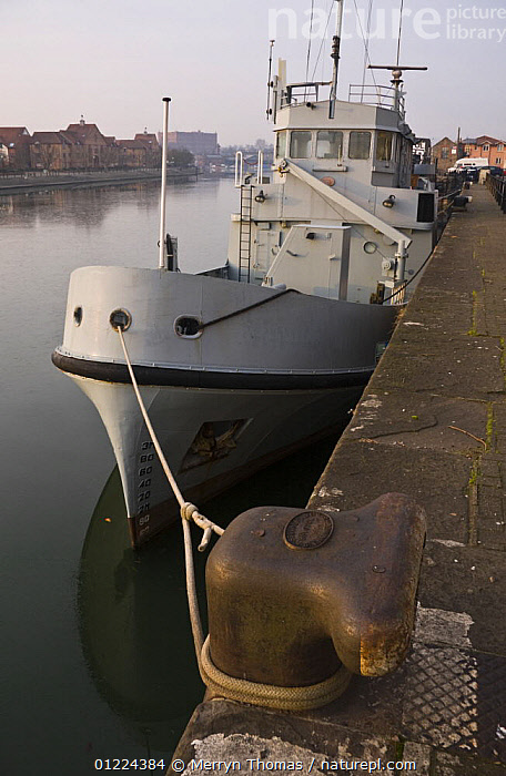 Stock photo of Naval Barge "Pride of Bristol" on the Floating harbour ...