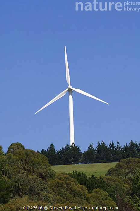 Stock photo of A wind generator provides power to the Blue Mountains ...