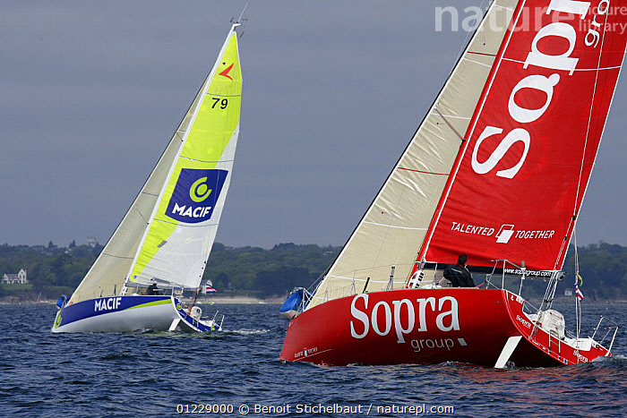 Stock photo of Ports de France Solo race departure from Concarneau, May ...