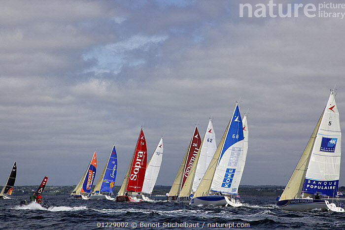 Stock photo of Ports de France Solo race departure from Concarneau, May ...