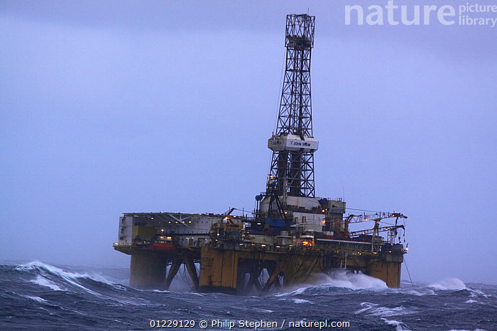Stock photo of Oil drilling rig "John Shaw", situated at the Don ...
