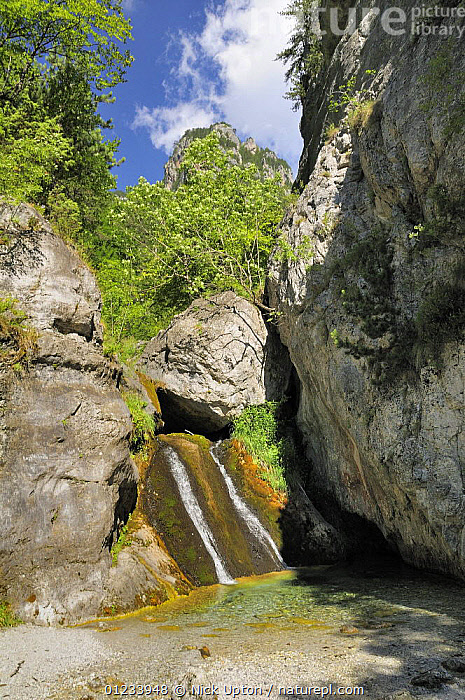 Stock photo of Small waterfall near source of Enipeas river, Mount ...