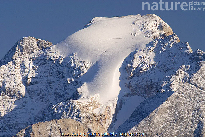 Stock photo of The Marmolata glacier, the highest elevation of the ...