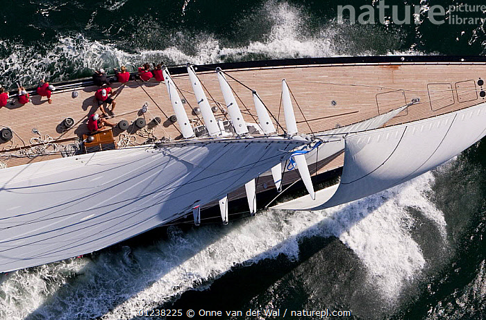 Stock photo of Looking down the mast and spreaders of J-Class yacht ...