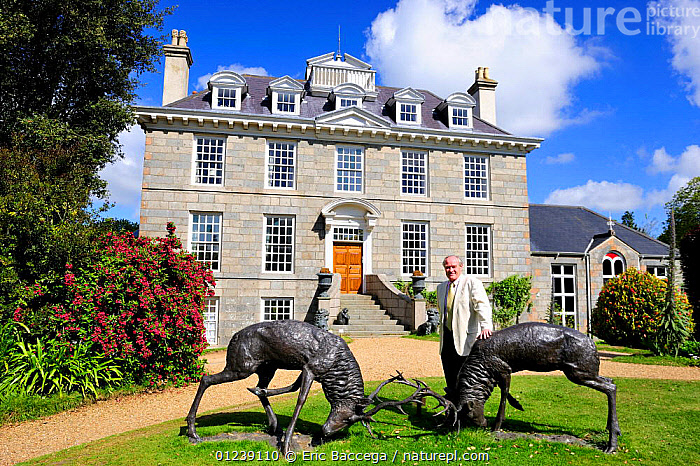 Stock photo of Peter de Sausmarez at his Manor and Gardens, St Martin ...