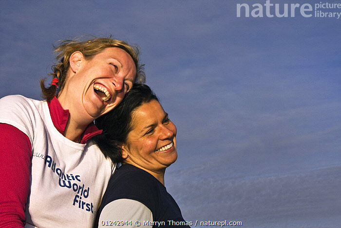 Stock photo of Annie Januszewski and Mel King before rowing the ...