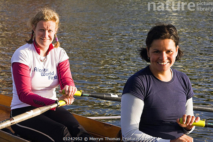Stock photo of Annie Januszewski and Mel King training to row across ...