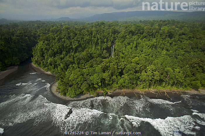 Stock photo of Aerial view of the south coast of Bioko Island ...
