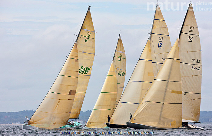 Stock photo of Yachts racing at the 12 Metre World Championships ...