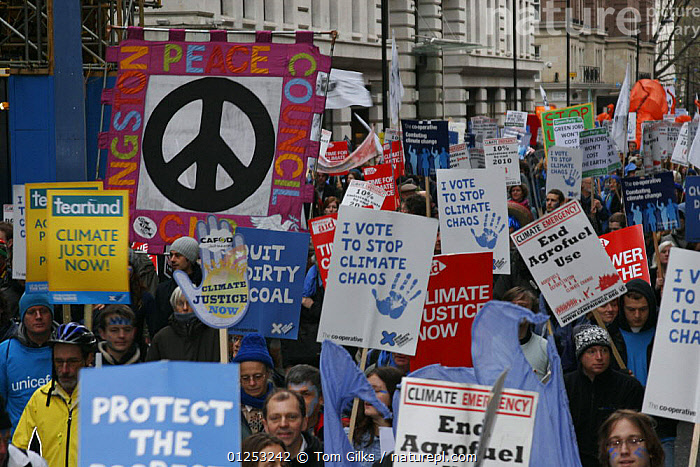 Stock photo of The Wave, climate change march ahead of the Copenhagen ...