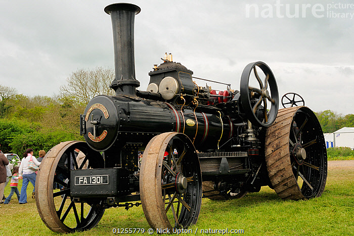 Stock photo of Steam powered traction engine on display at North ...