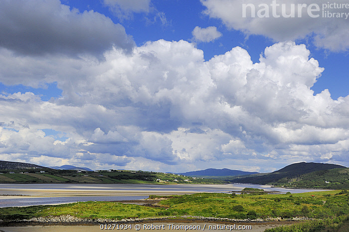 Stock photo of Gweebarra estuary, view towards Gweebarra Bridge, County ...