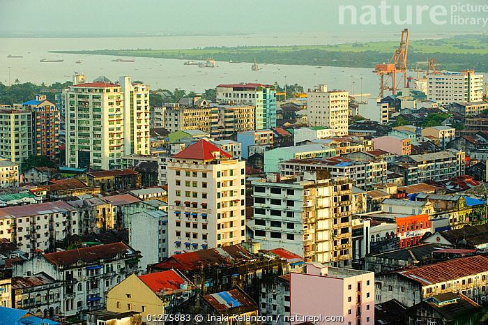 Yangon Aerial Stock Photos Color Satellite Image Of Yangon, | Stock