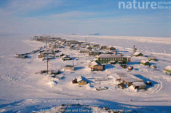 Stock photo of Village of Uelen on the Chukotskiy Peninsula. Bering ...