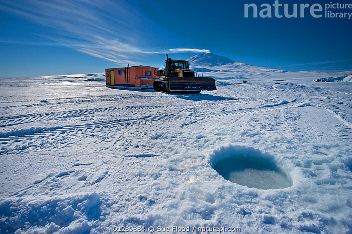 Stock photo of Snow plough / Excavation vehicle, Ross Sea, Antarctica ...
