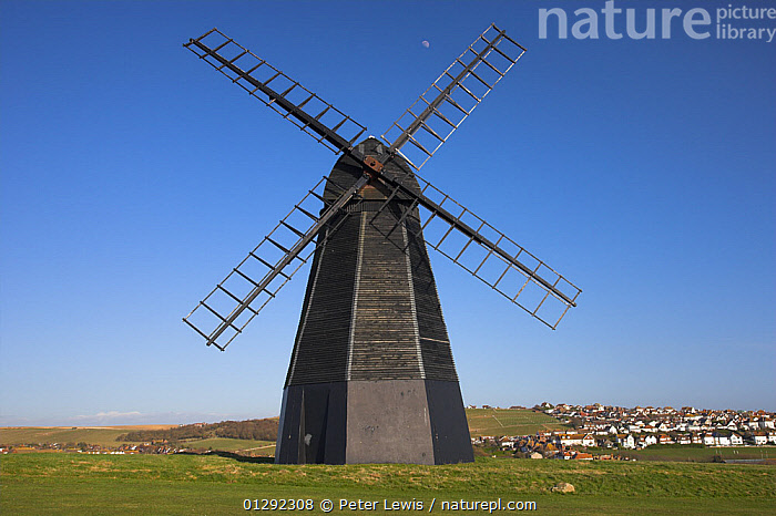 Stock photo of Rottingdean windmill is a black smock mill built in 1802 ...