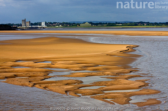 Stock photo of View looking north towards Sharpness, with exposed sand ...